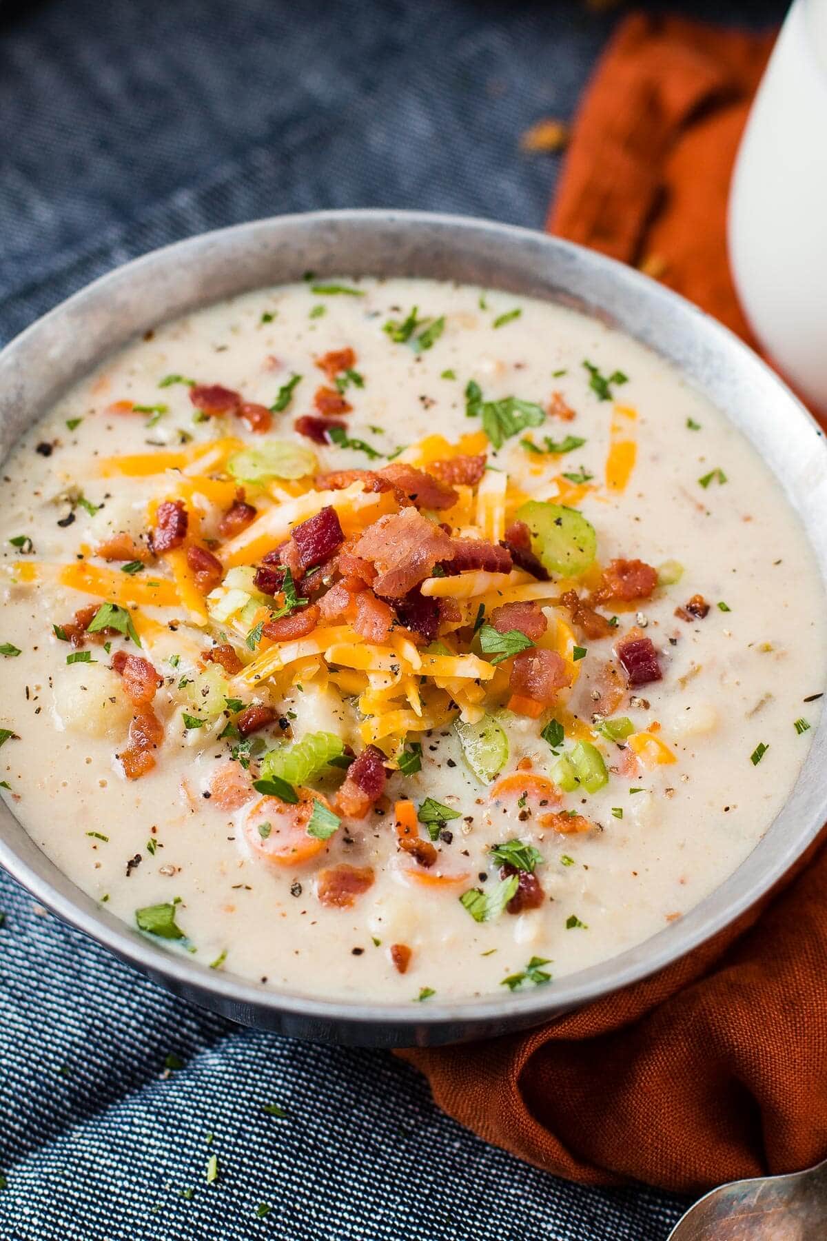 One Pot Cauliflower Chowder Recipe [+ Video]