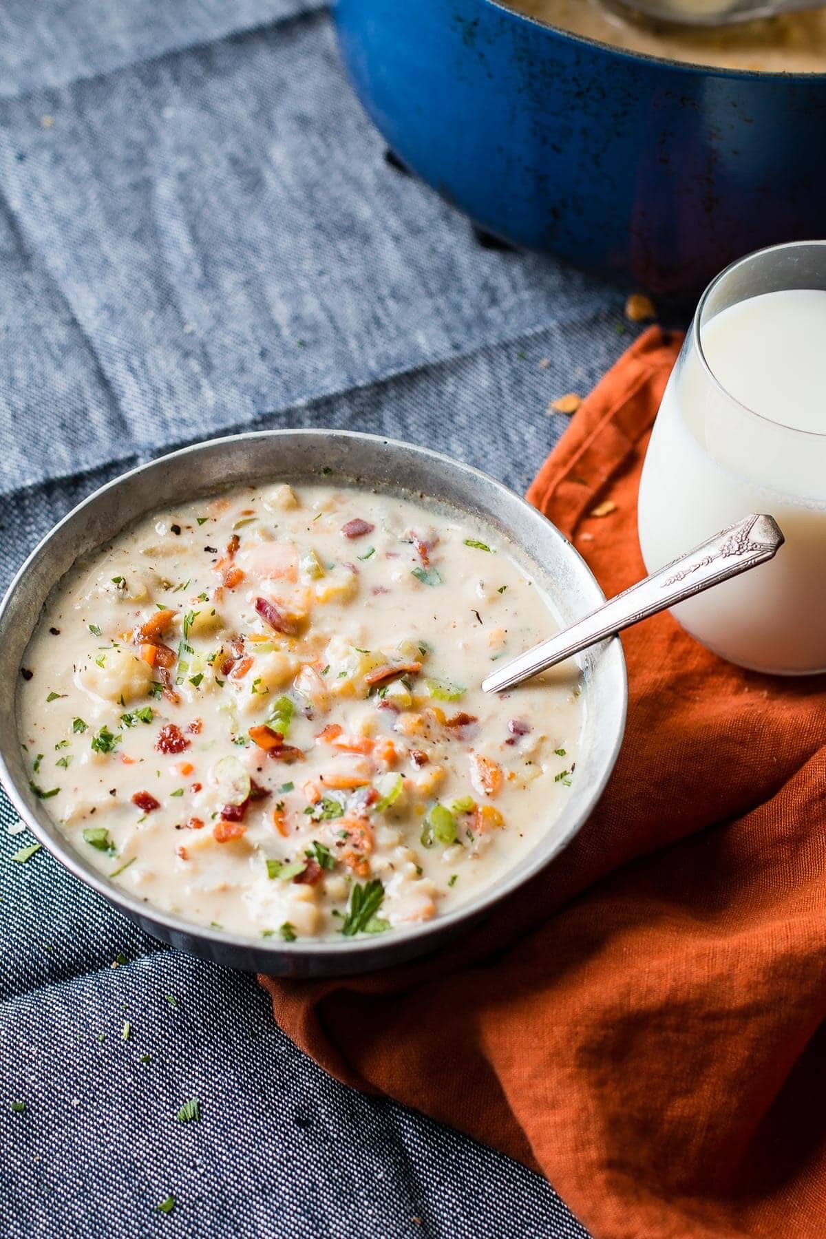 One Pot Cauliflower Chowder Recipe [+ Video]