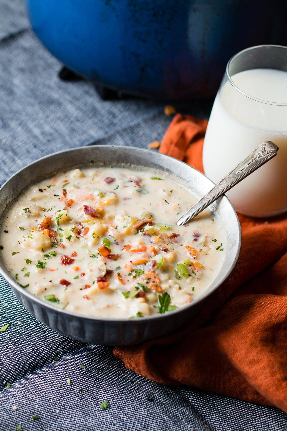 One Pot Cauliflower Chowder Recipe [+ Video]