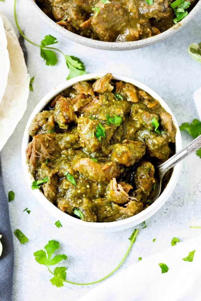 Pork Chile Verde - Oh Sweet Basil