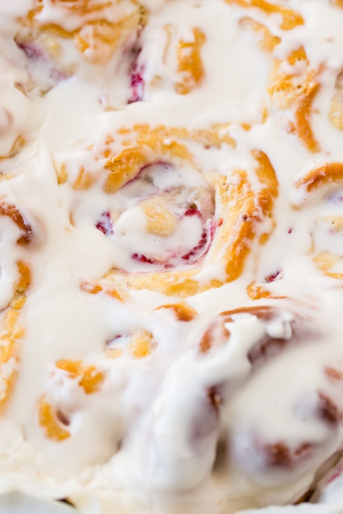 Easy Raspberry Sweet Rolls Recipe - Oh Sweet Basil