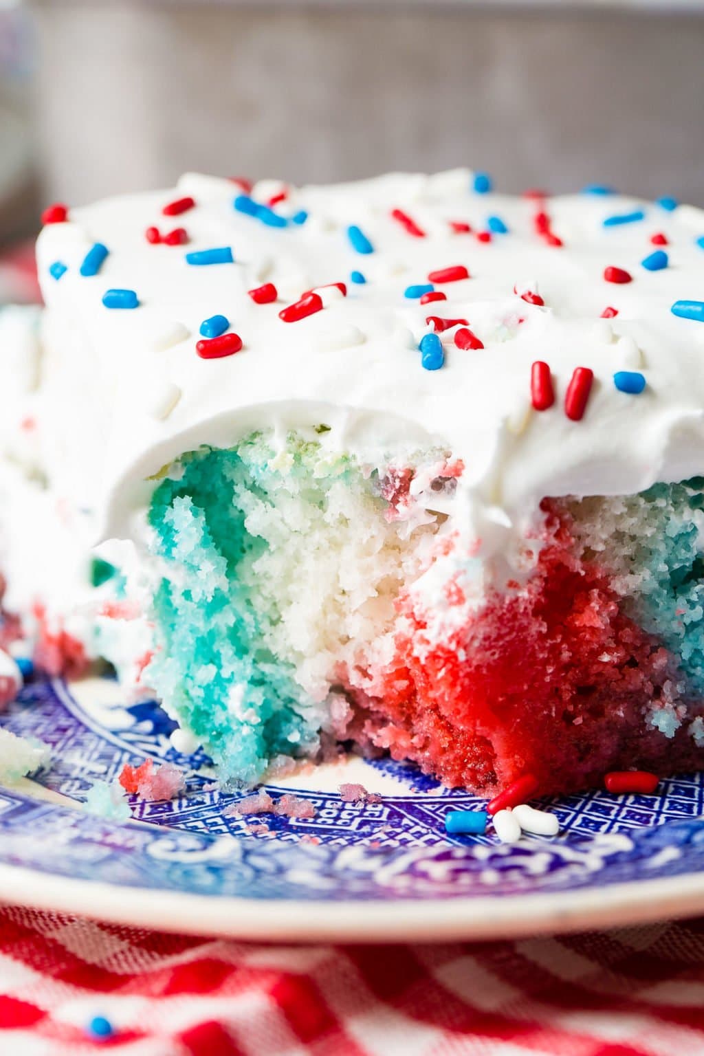 Red White and Blue Jello Poke Cake [+Video]