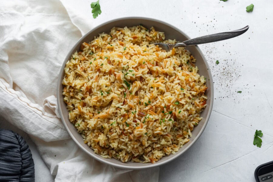 Classic Rice Pilaf Recipe (Light, Fluffy, and Easy)