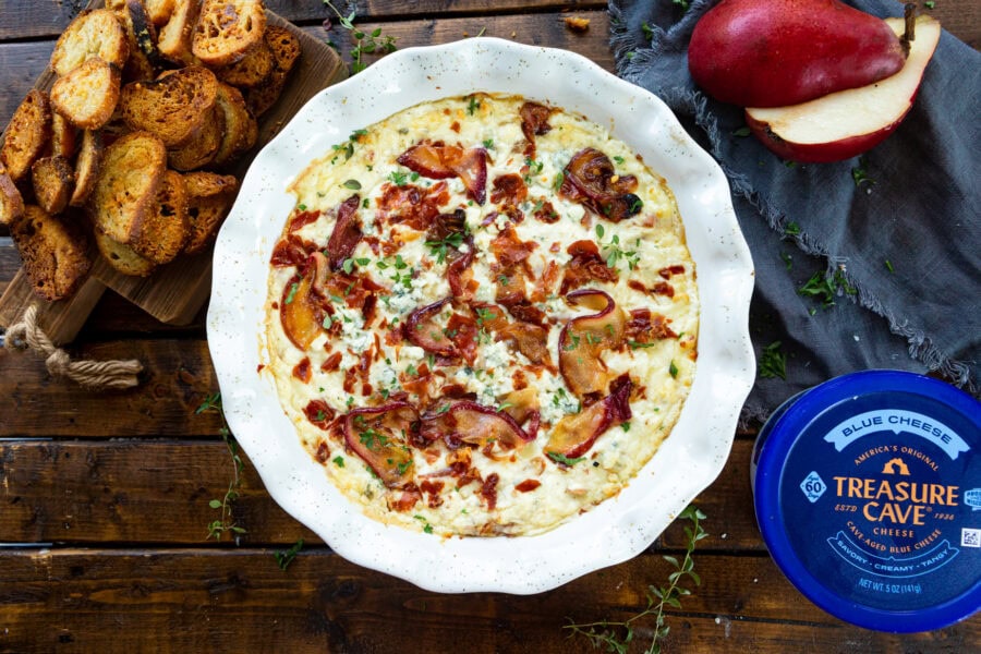 Roasted Pear and Prosciutto Treasure Cave Blue Cheese Dip