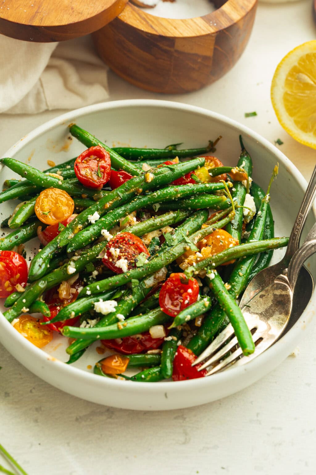 Sautéed Green Beans and Cherry Tomatoes