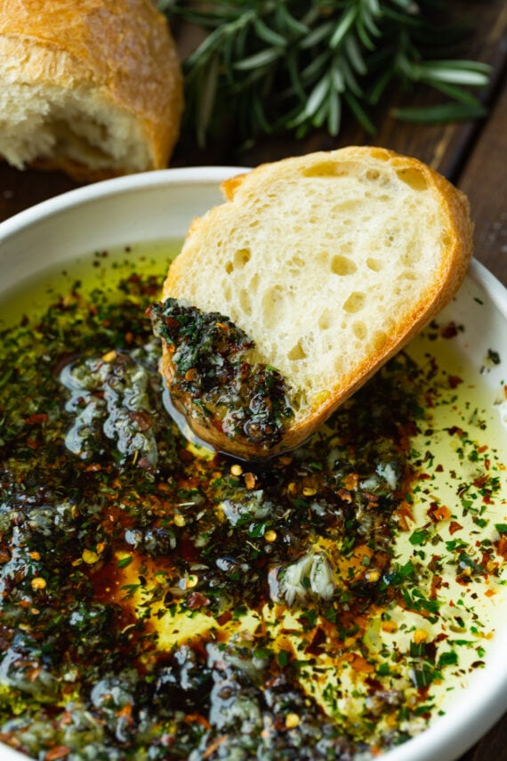 Sizzling Italian Dipping Oil for Bread - Oh Sweet Basil