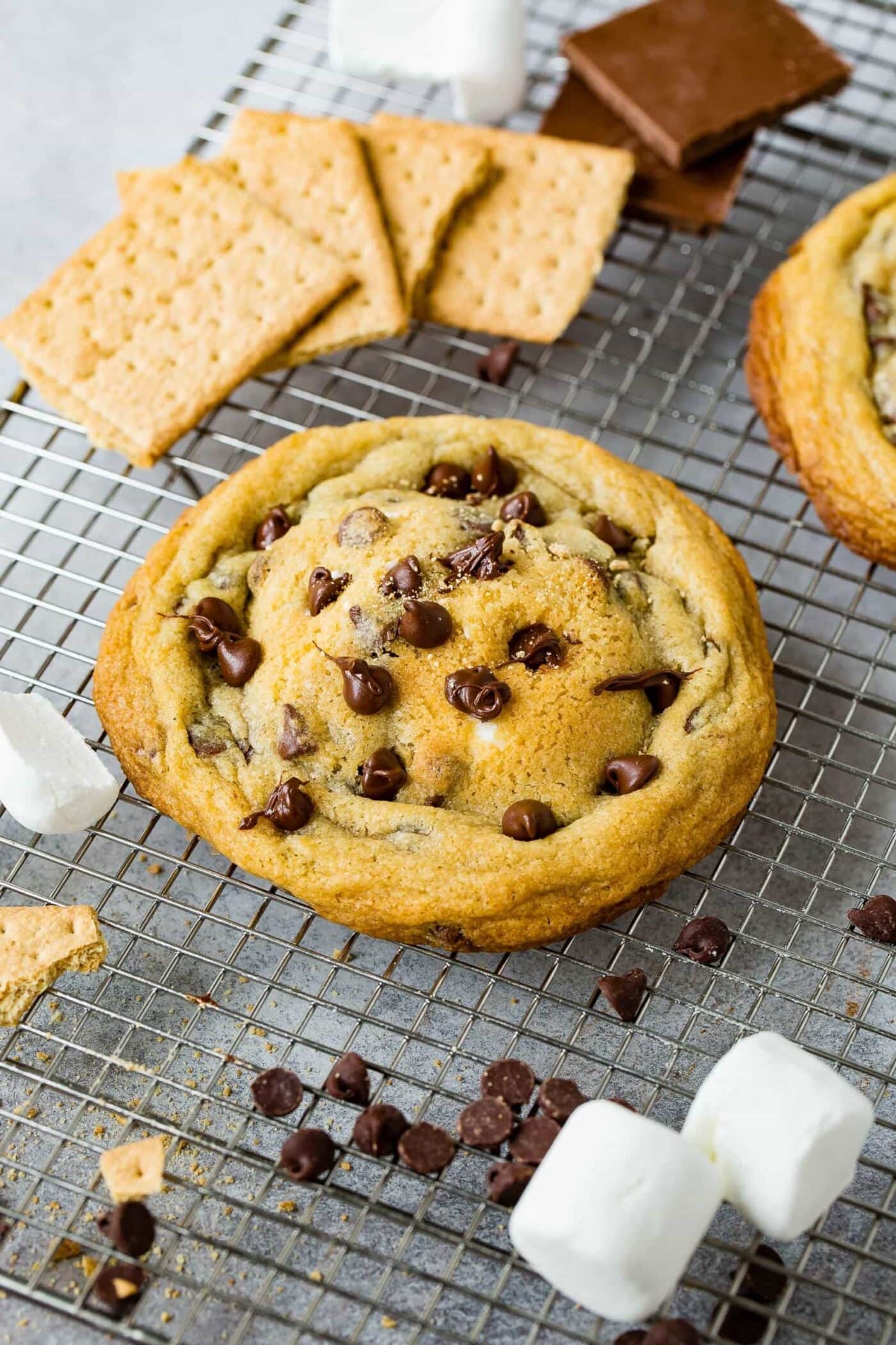 S’mores Stuffed Chocolate Chip Cookies [+Video]